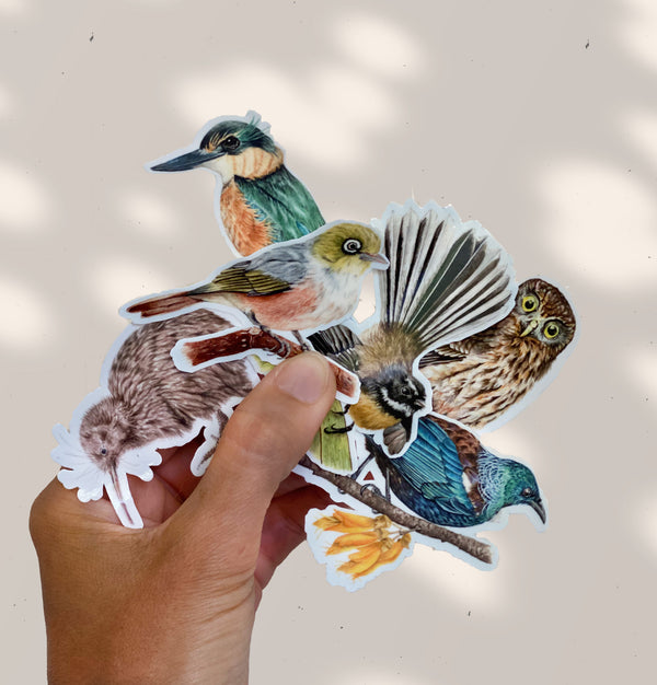 New Zealand NATIVE BIRDS stickers – the-sewing-sailor