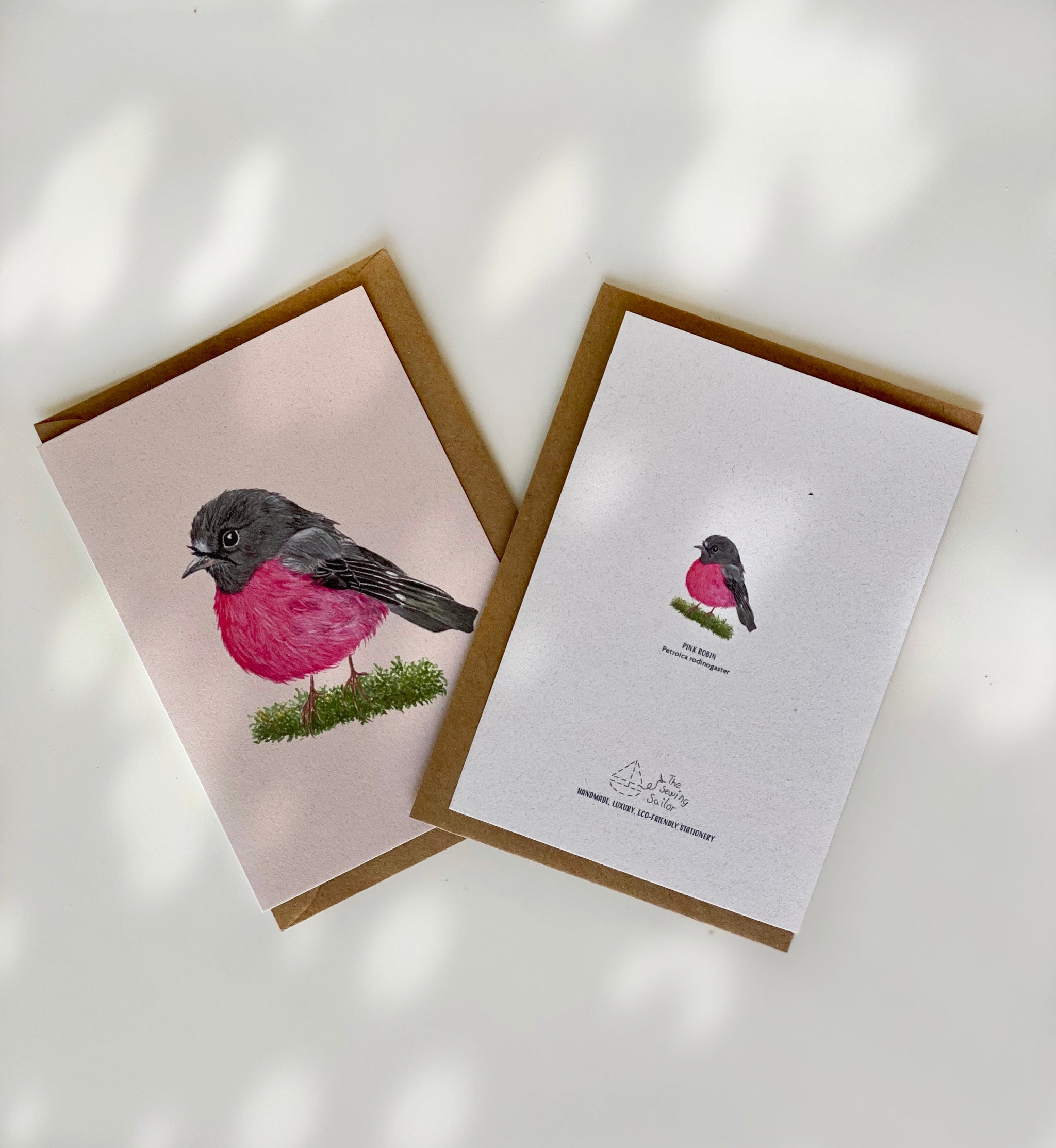 Australian Pink Robin Greeting Cards | Watercolour Bird Art – the ...